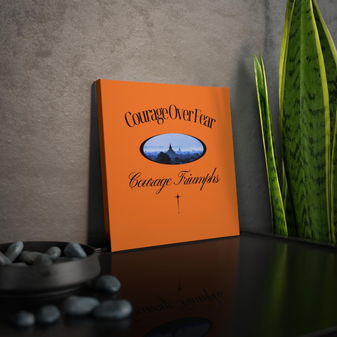 Courage Over Fear Canvas Photo Tile Wall Art, Home Decor Gift ...