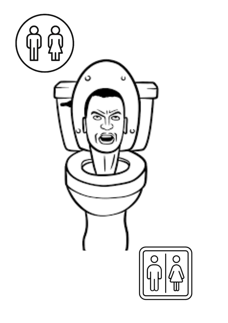 Skibidi Coloring Book - Etsy