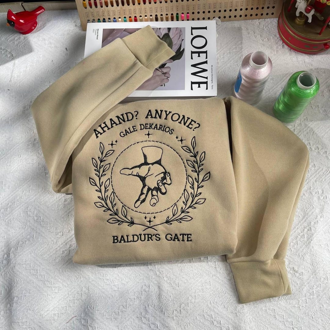 Gale Dekarios Embroidered Sweatshirt, Gale Hand Crewneck, Bg3 Merch ...
