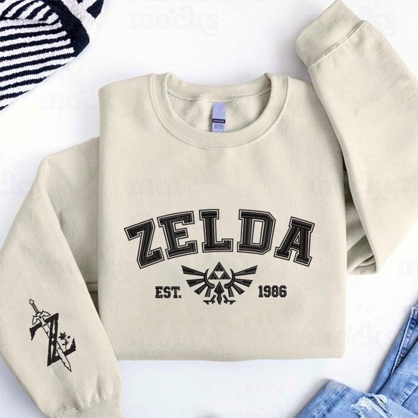 Embroidered Legend of Zelda Sweatshirt, Tears of the Kingdom Hoodie ...