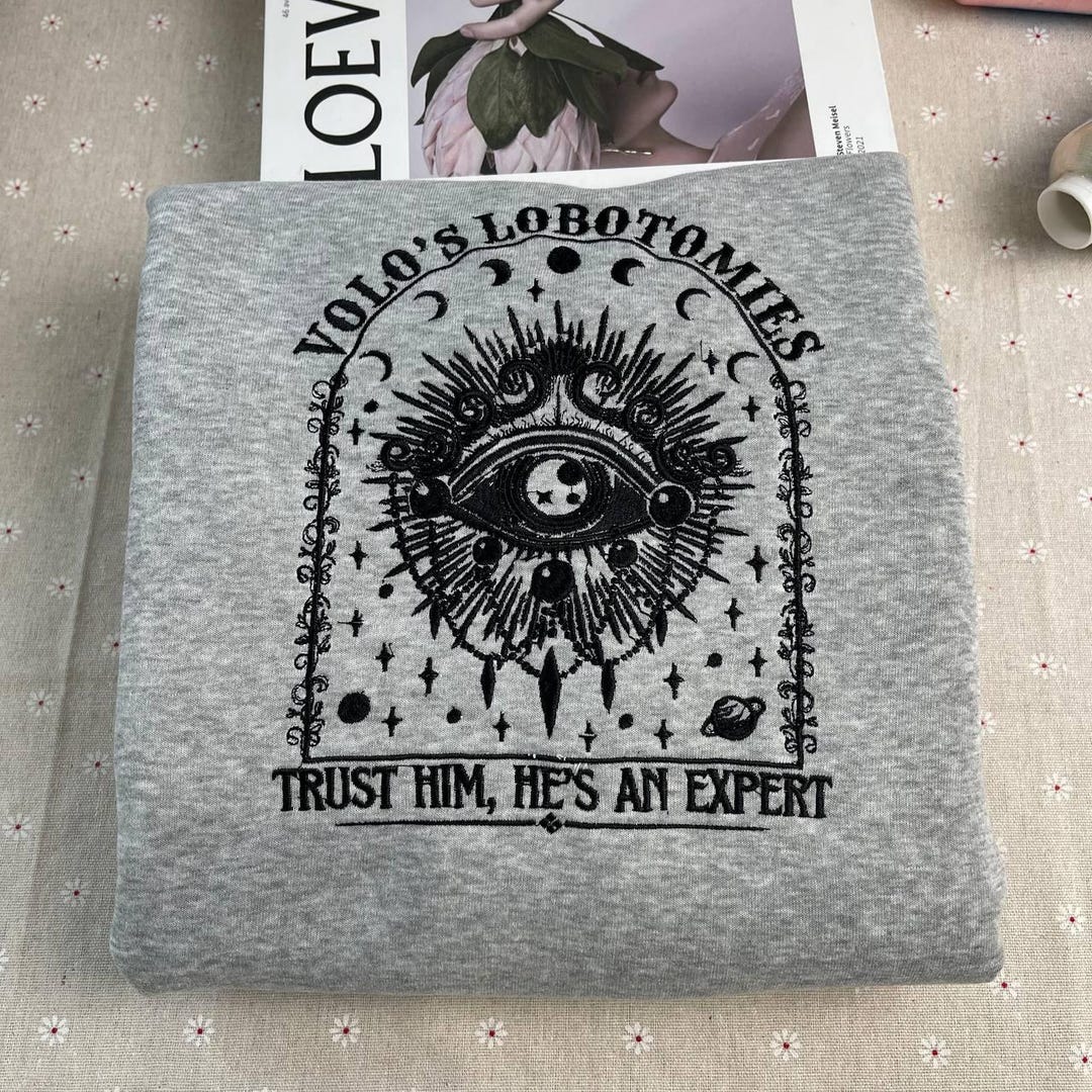 Volo's Lobotomies Embroidered Sweatshirt, Bg3 Gaming Apparel - Etsy