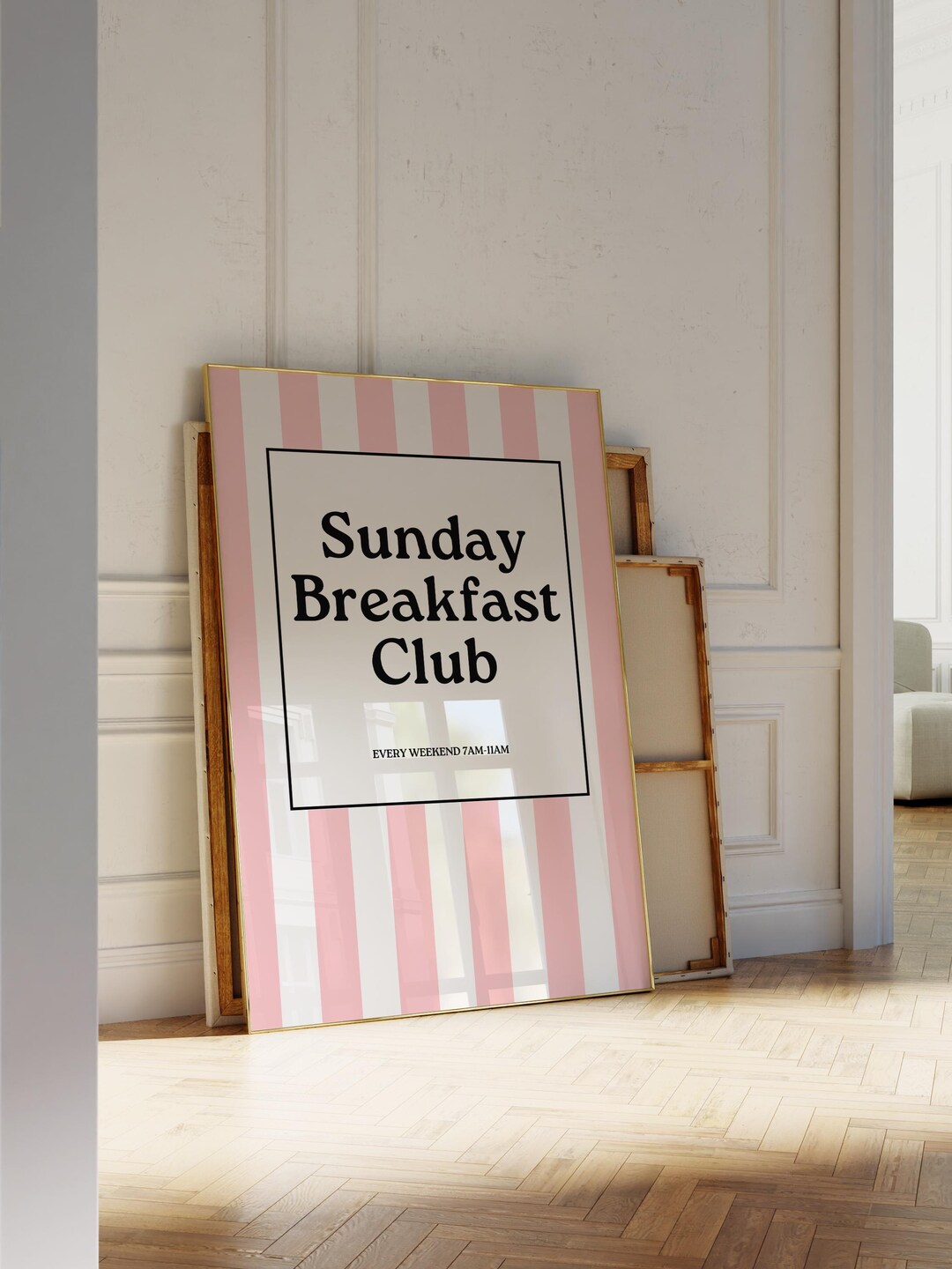 Sunday Breakfast Club Print, Digital Download, Retro Dinning Room Wall ...