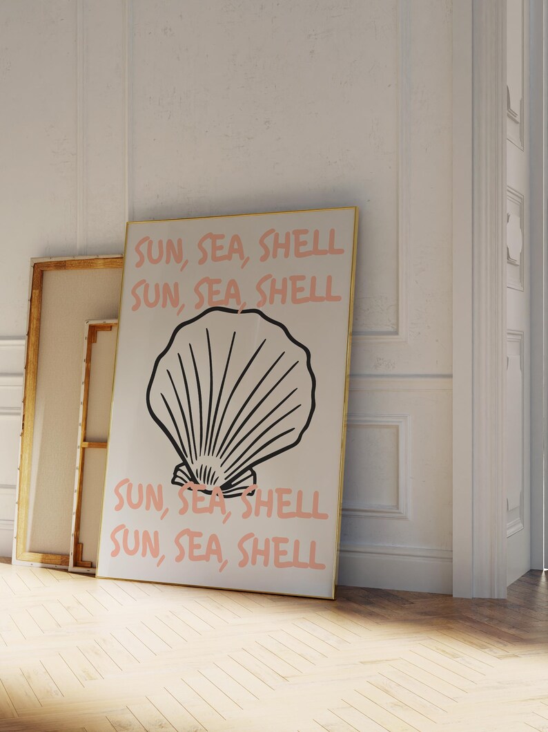 Seashell Print, Beachy Room Decor, Ocean Poster, Summer Print, Beach ...