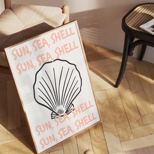 Seashell Print, Beachy Room Decor, Ocean Poster, Summer Print, Beach ...