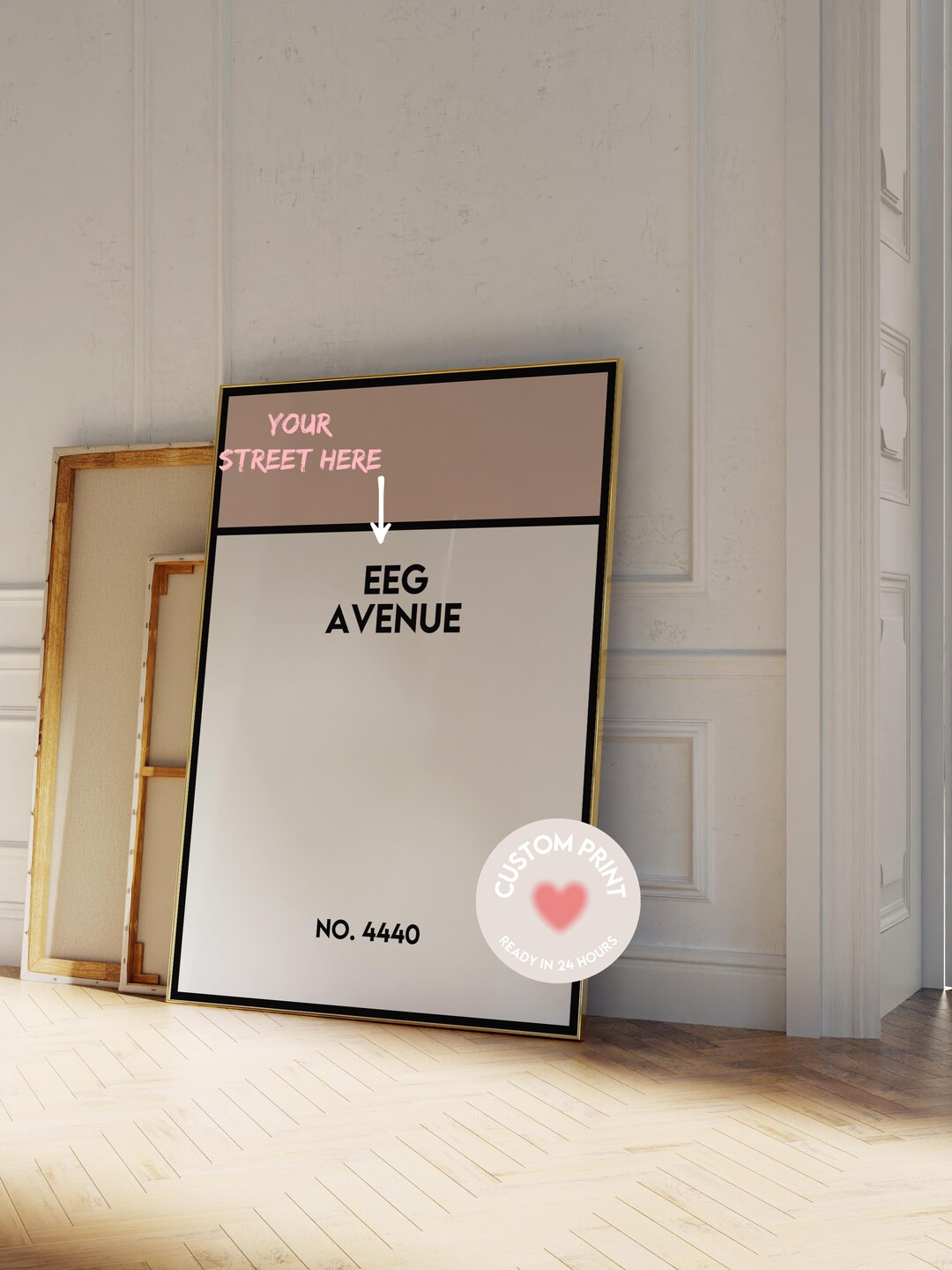 Custom Street Name Wall Print, Custom Monopoly Wall Art, New Home Decor ...