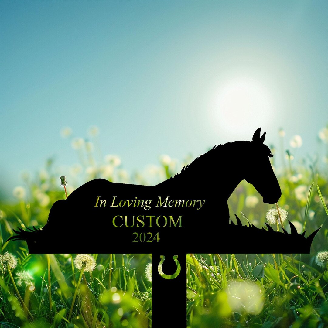 Personalized Memorial Garden Stakes, in Loving Memory of Horse Grave ...