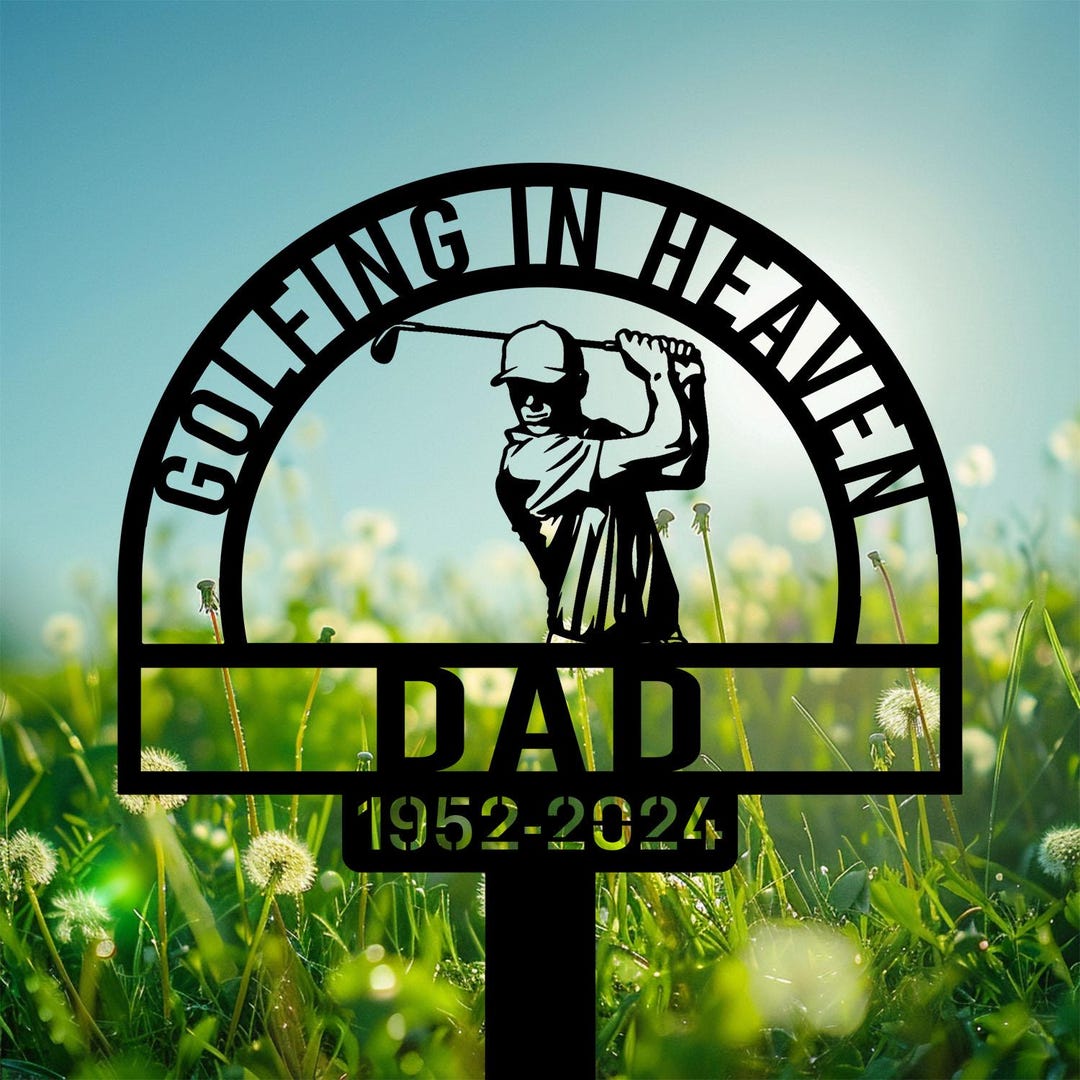 Personalized Golfer Grave Marker, in Loving Memory of A Golf Lover ...