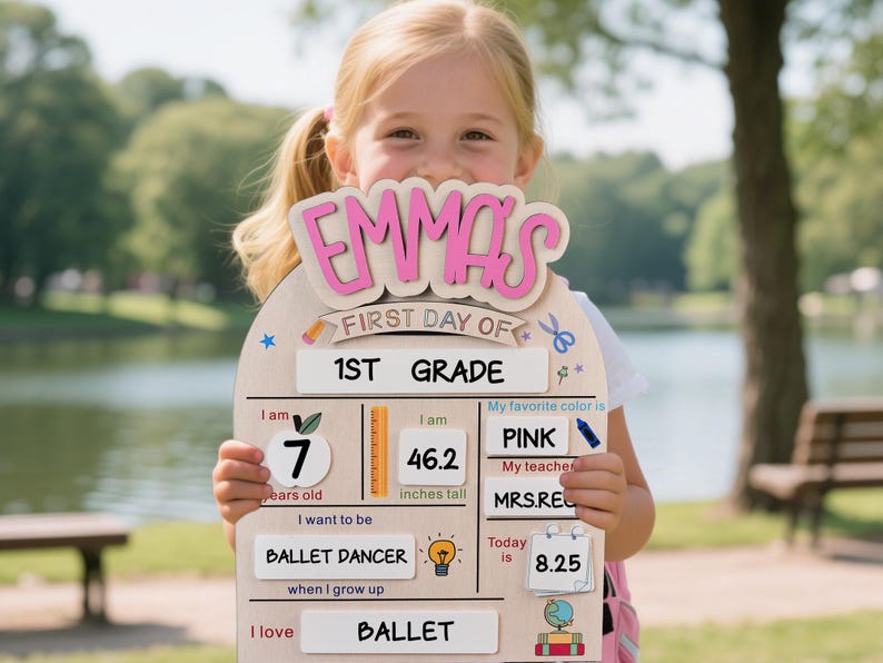 Custom First & Last Day School Sign,back to School Sign,kindergarten ...