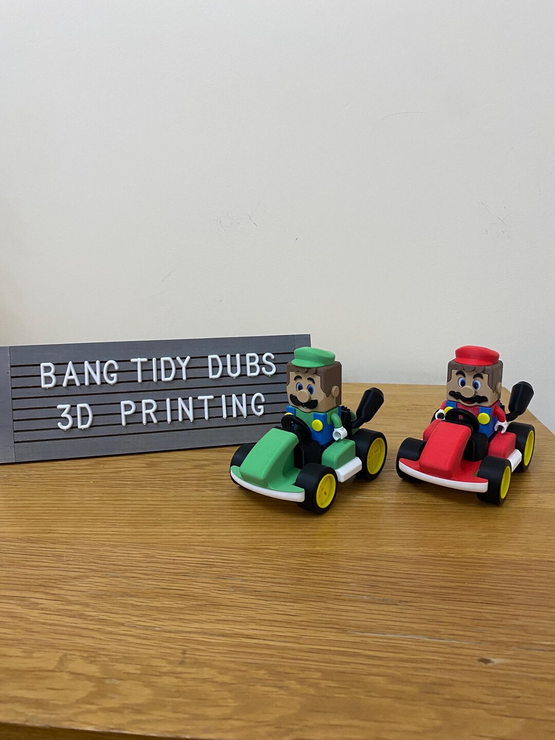 Mariokart 3D Printed Moveable Go Kart With Matching Figure Nintendo Fan ...