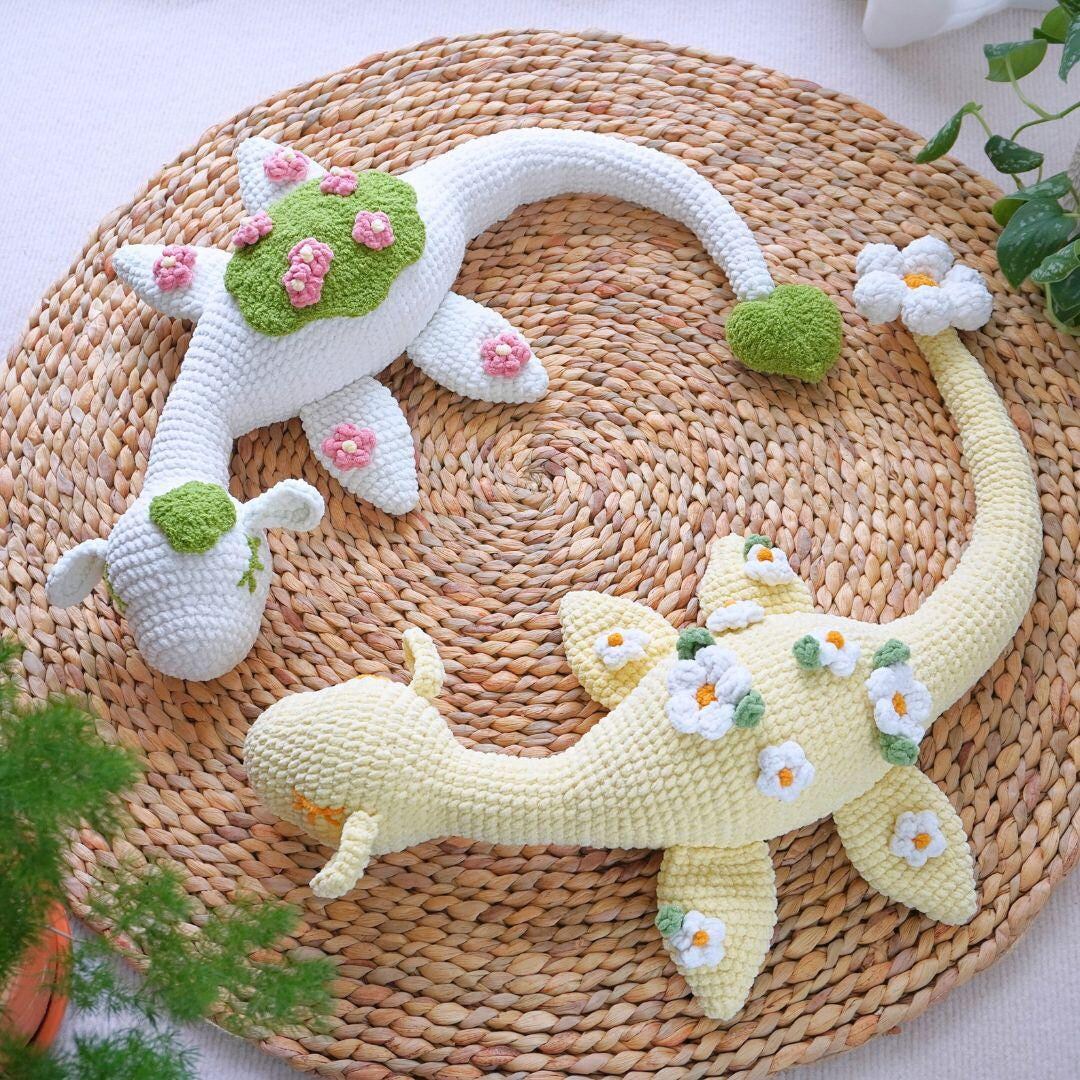 Seaflower Plesiosaurs Crochet Patterns Bundle | Minty Bloom Plesiosaur ...