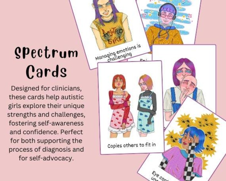 Spectrum Cards - Autism Identity, Empowering Autistic Girls, Autism ...