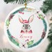 Custom Bunny Christmas Ornament, Personalized Bunny Ornament, Pet Bunny ...
