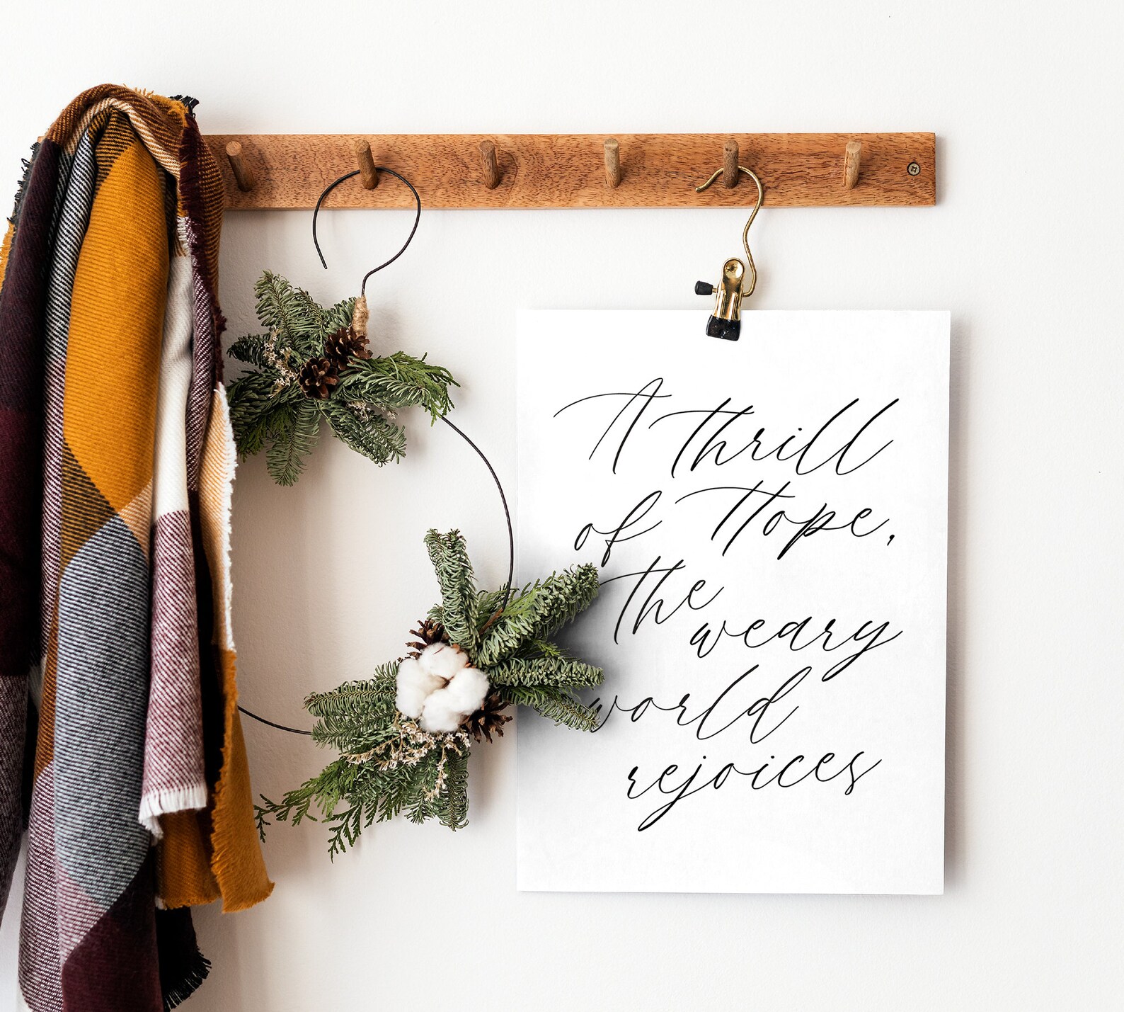 O Holy Night Print, Printable Christmas Decor, Christmas Print, Holiday ...