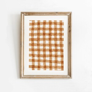Printable Fall Decor Textured Watercolor Gingham in Fall - Etsy