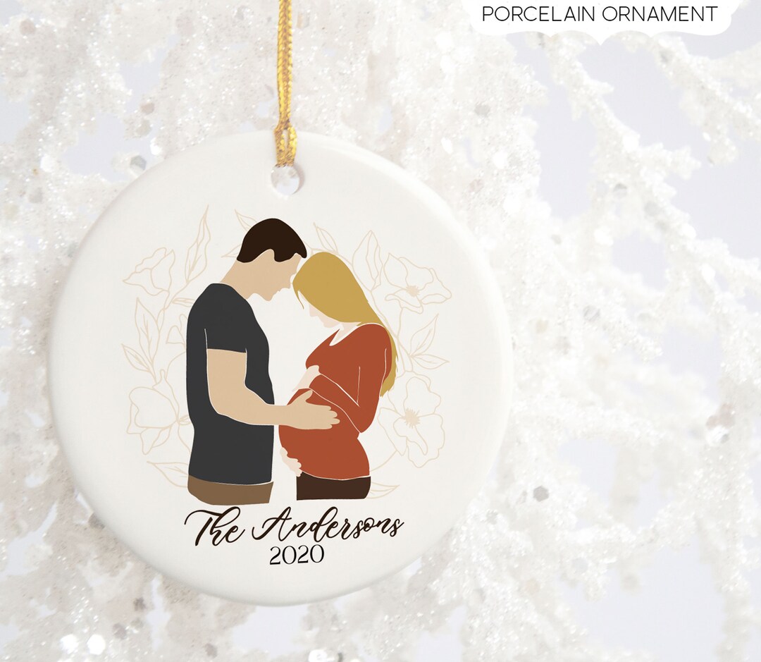 Pregnancy Christmas Ornament, Expecting Parents Christmas Ornament ...