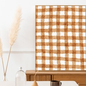 Printable Fall Decor Textured Watercolor Gingham in Fall - Etsy