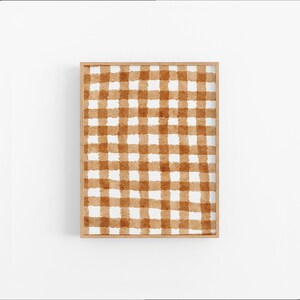 Printable Fall Decor, Textured Watercolor Gingham in Fall Colors ...