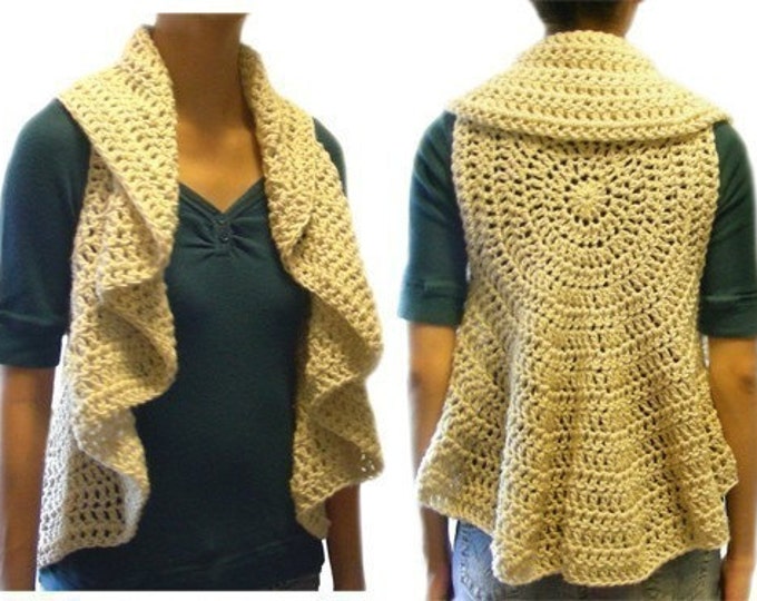 Circular Vest 9 Sizes PDF Crochet Pattern Instant - Etsy