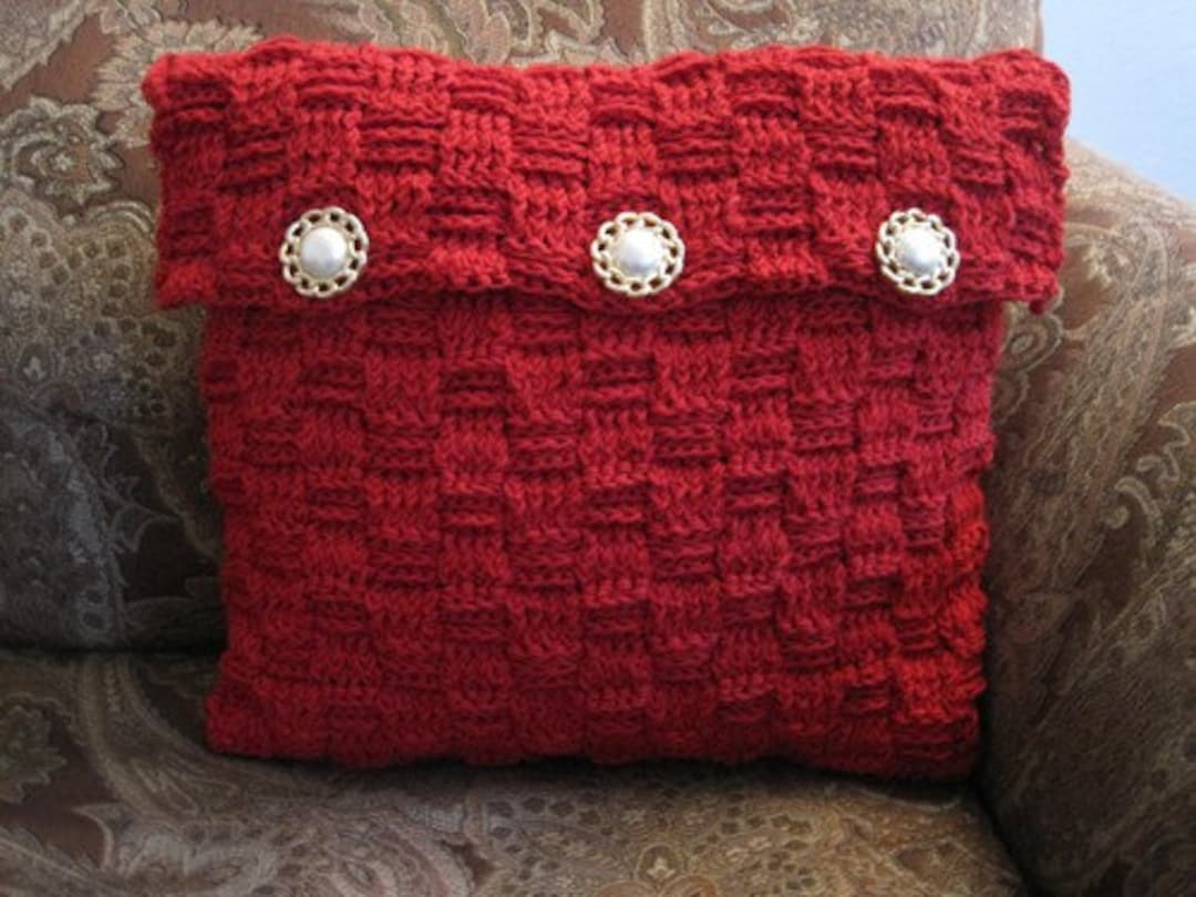 Basketweave Pillow Cover - PDF Crochet Pattern - Instant Download - Etsy
