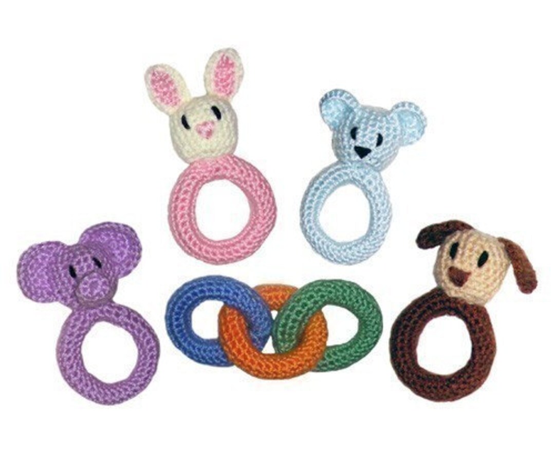 Baby Ring and Rattle Toys - PDF Crochet Pattern - Instant Download - Etsy
