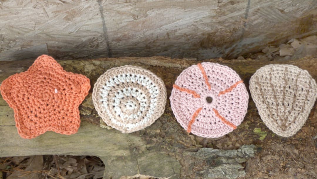 Beach Life Coaster Set - PDF Crochet Pattern - Instant Download - Etsy