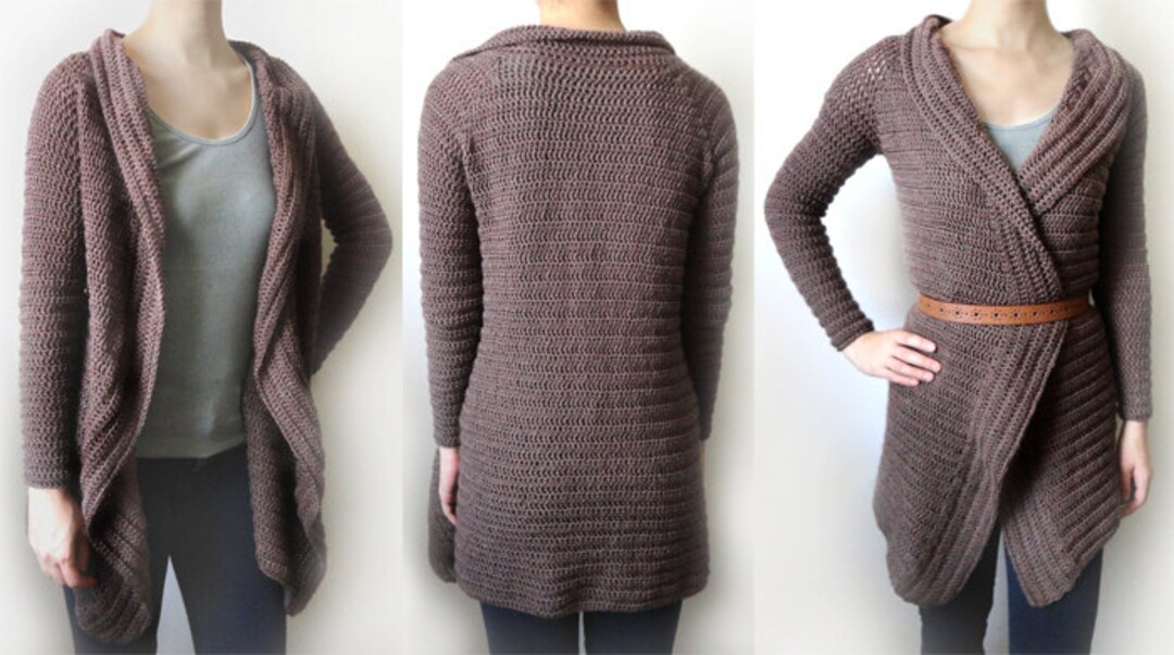 Everyday Cardigan Sweater - 9 Sizes - PDF Crochet Pattern - Instant ...
