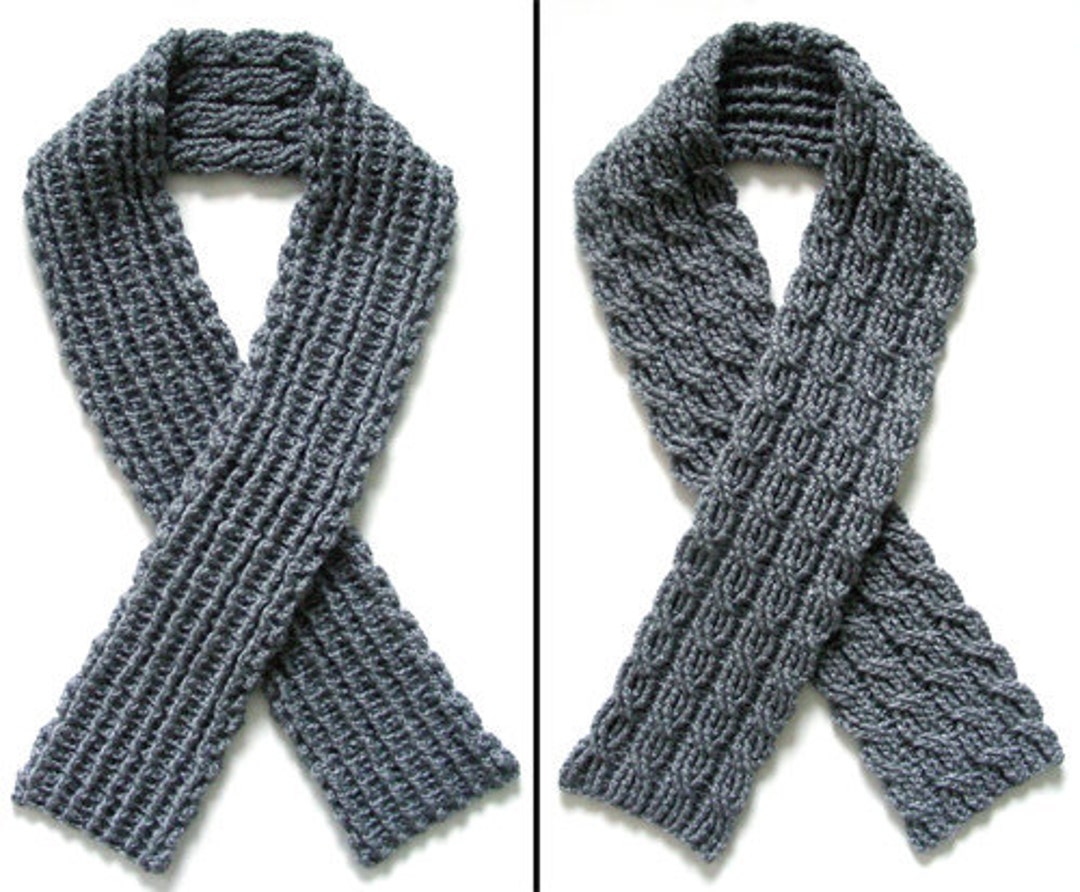 Reversible Cable Scarf - PDF Crochet Pattern - Instant Download - Etsy