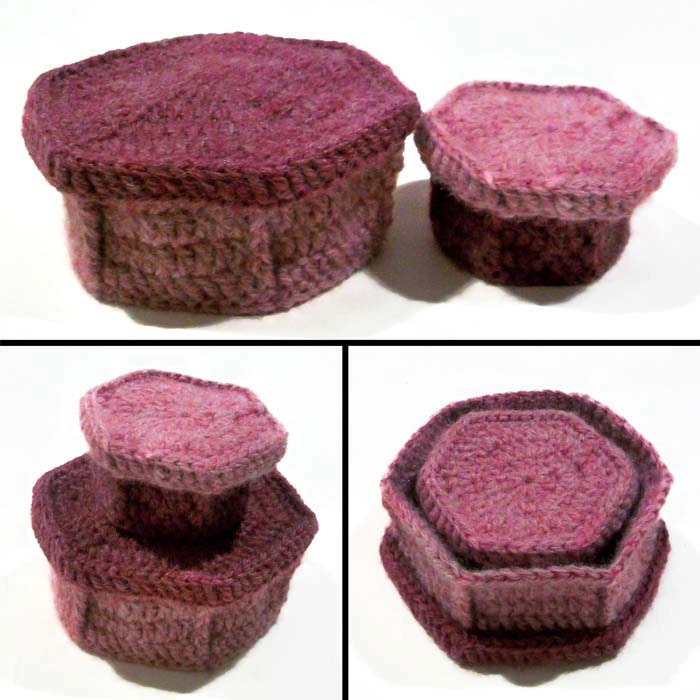 Hexagonal Nesting Boxes - PDF Crochet Pattern - Instant Download - Etsy