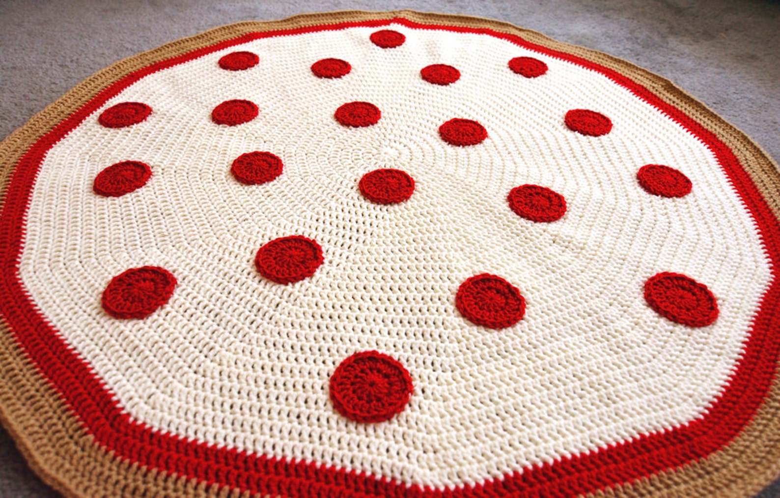 Pepperoni Pizza Blanket PDF Crochet Pattern Instant - Etsy