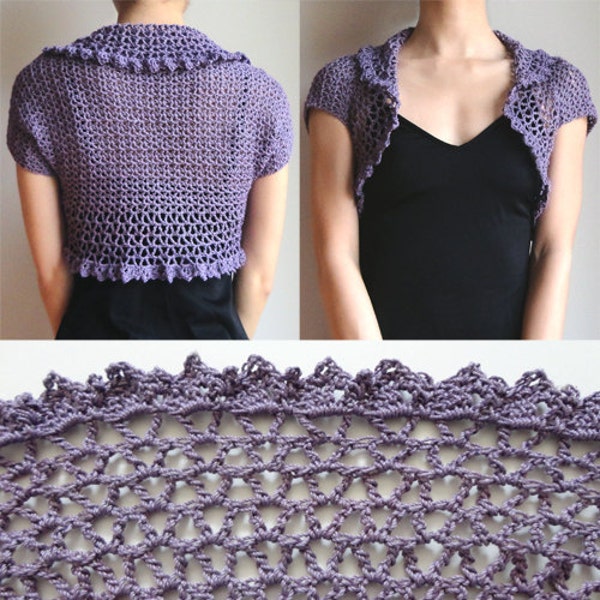 Purple Lace Bolero - Etsy