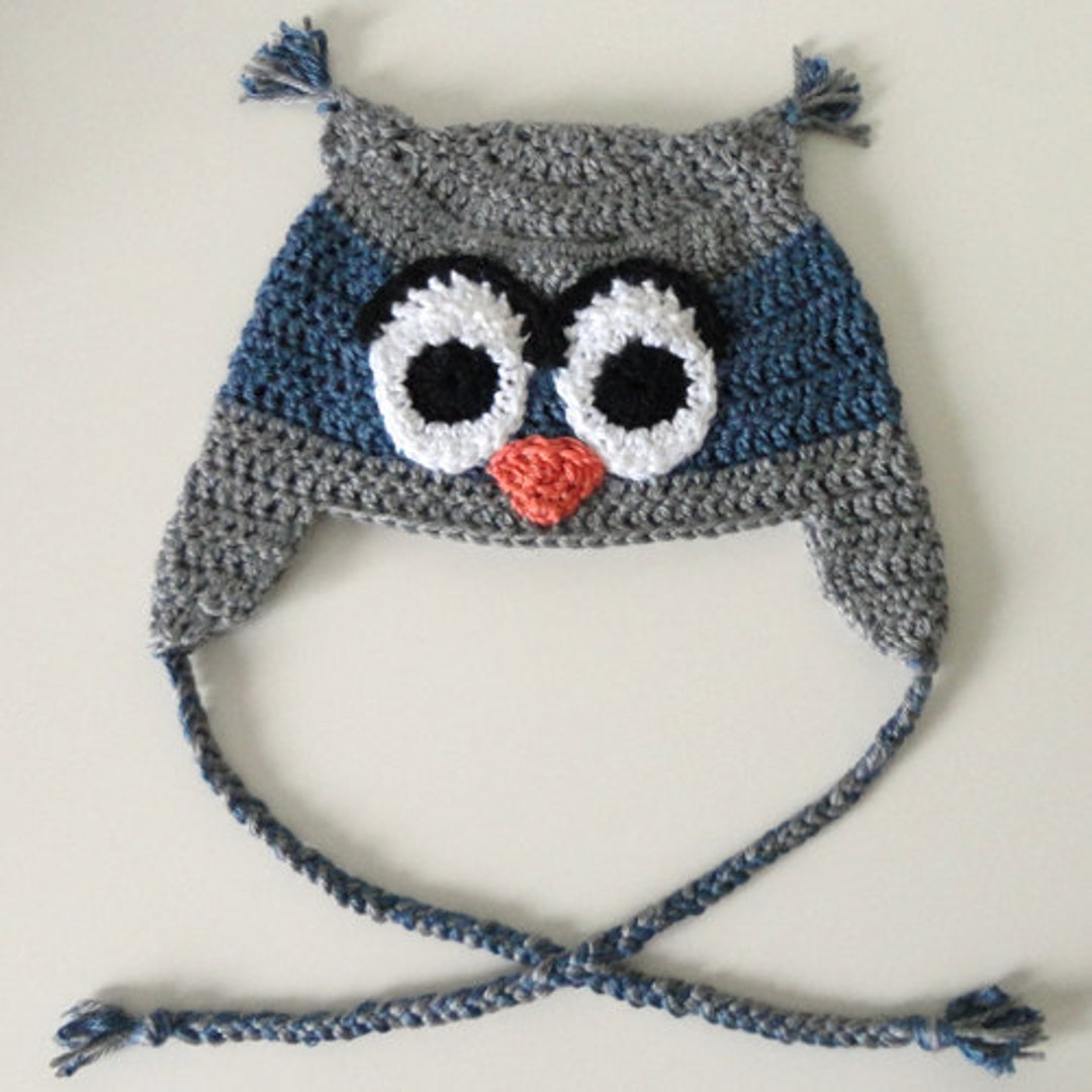 Owl Hat (5 Sizes) - PDF Crochet Pattern - Instant Download - Etsy