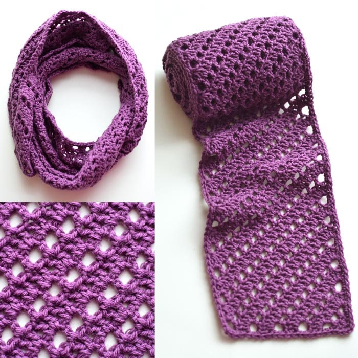 Diagonal Striped Scarf PDF Crochet Pattern Instant Download - Etsy