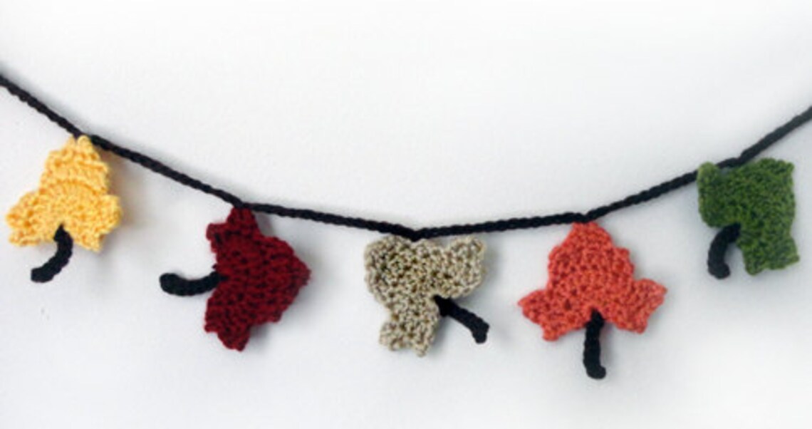Fall Leaf Garland PDF Crochet Pattern Instant Download - Etsy