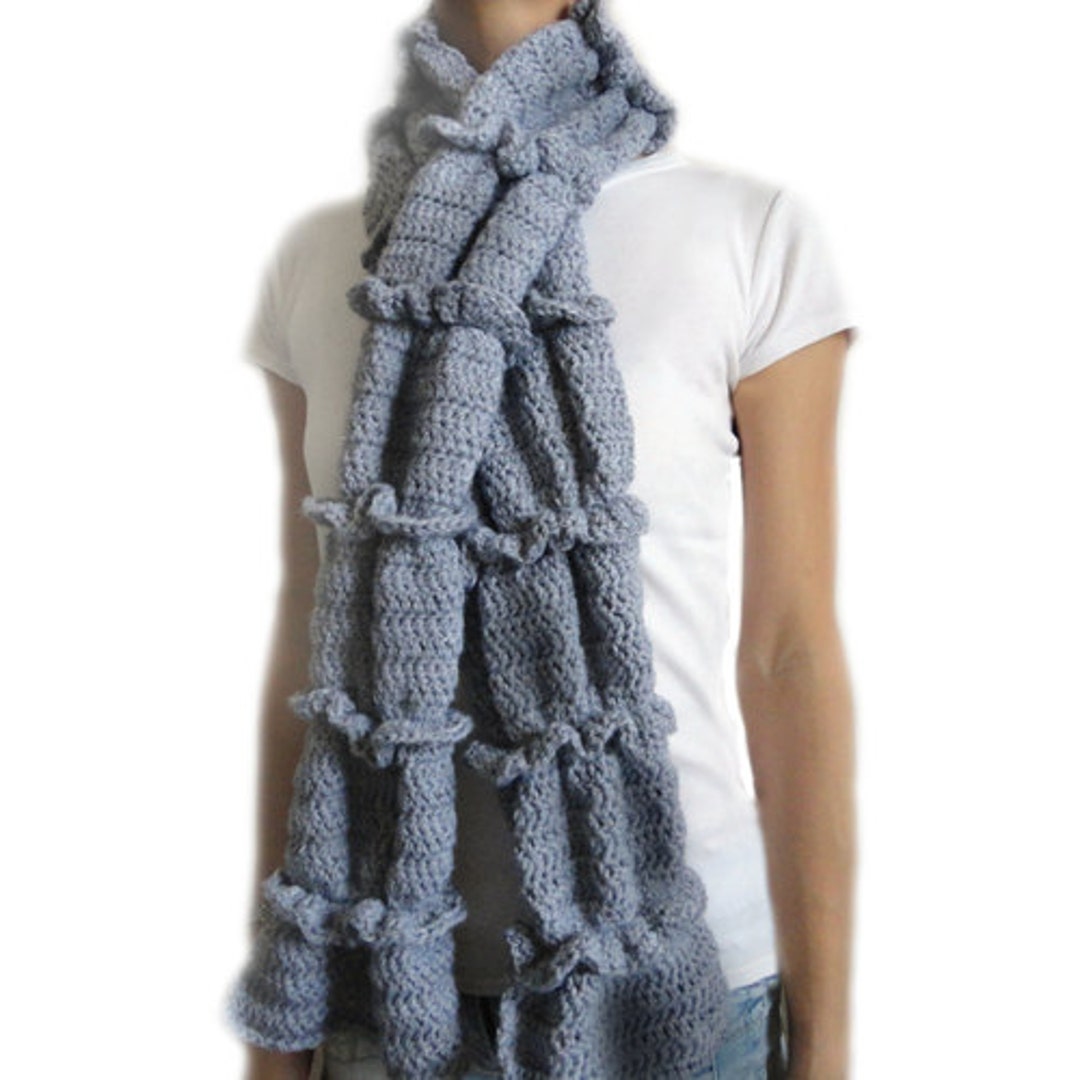 Ruched Ruffle Scarf - PDF Crochet Pattern - Instant Download - Etsy