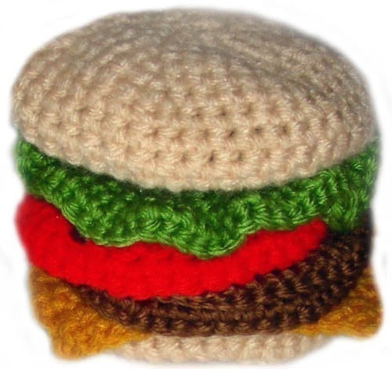 Hamburger Coasters - PDF Crochet Pattern - Instant Download - Etsy