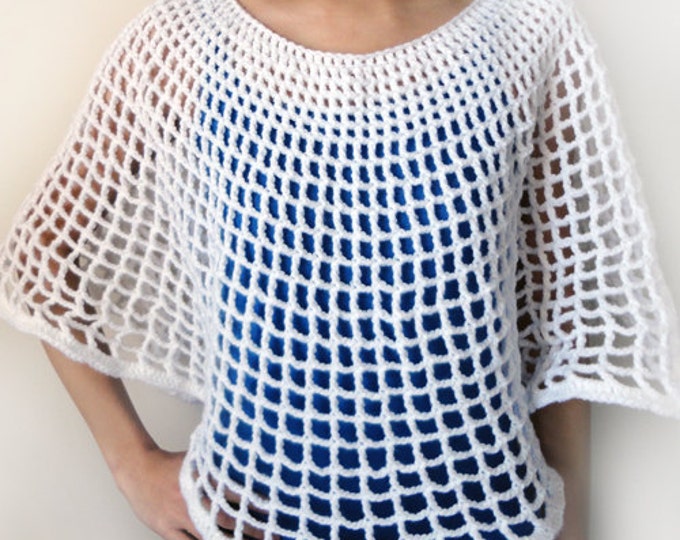 Circular Mesh Poncho - PDF Crochet Pattern - Instant Download - Etsy