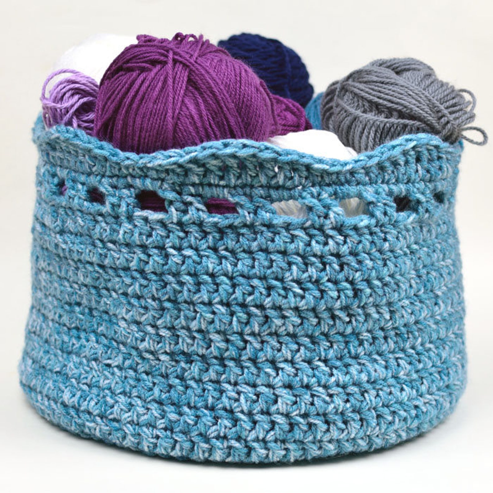 Eyelet Wave Basket PDF Crochet Pattern Instant Download - Etsy