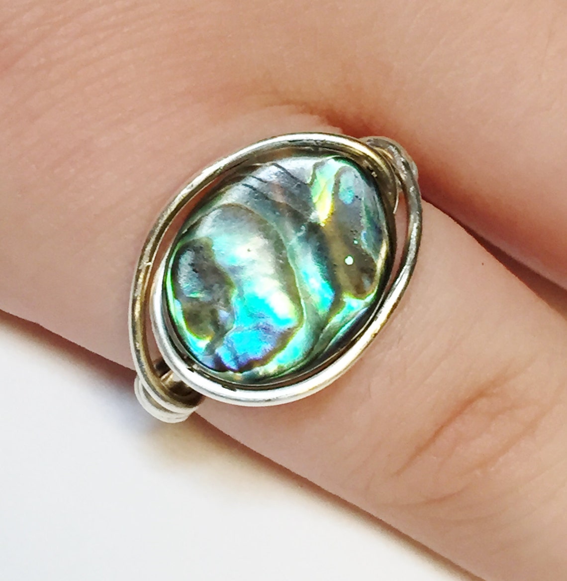 Abalone Ring Abalone Jewelry Sterling Silver Ring Silver - Etsy Australia