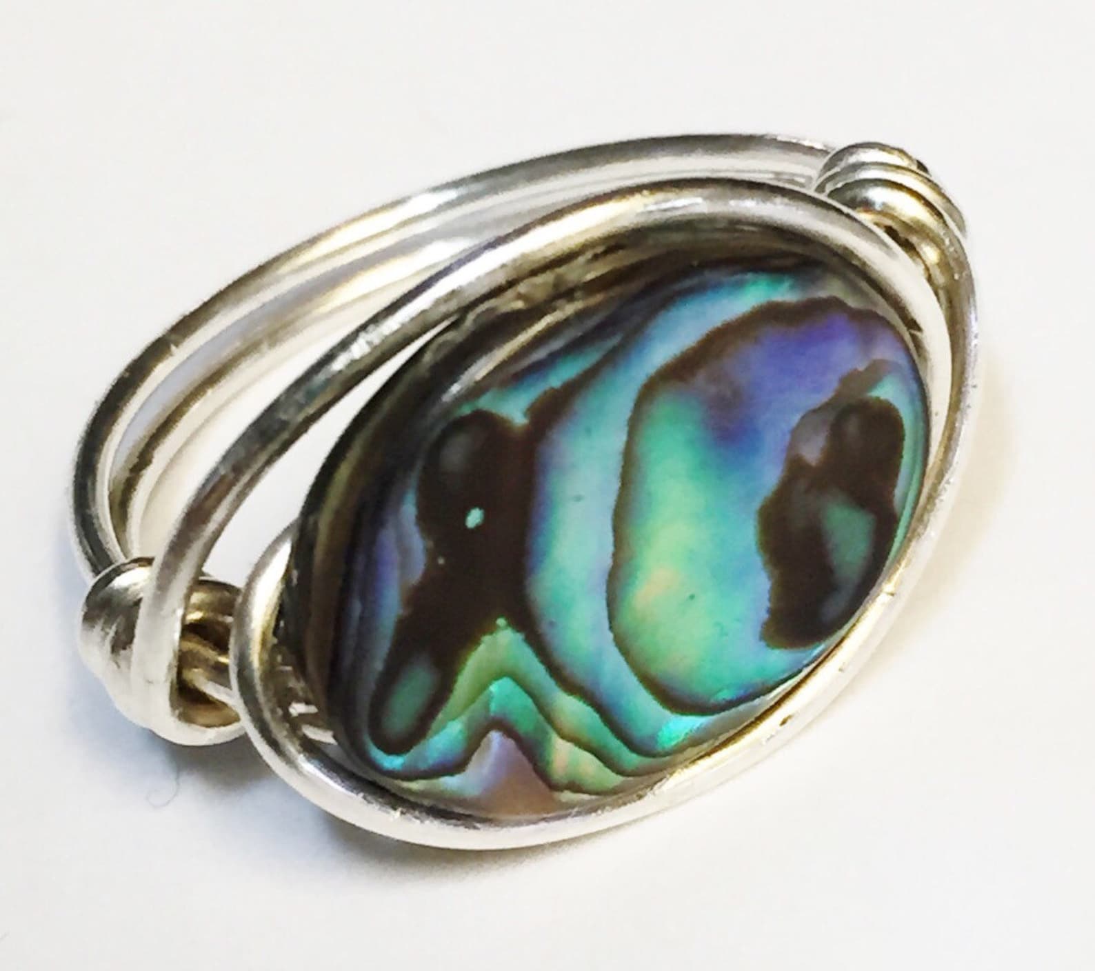 Abalone Ring Abalone Jewelry Sterling Silver Ring Silver - Etsy Australia