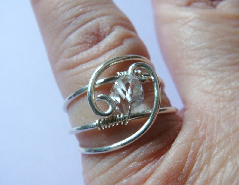 Herkimer Diamond, Herkimer Diamond Ring, Sterling Silver Ring, Silver ...
