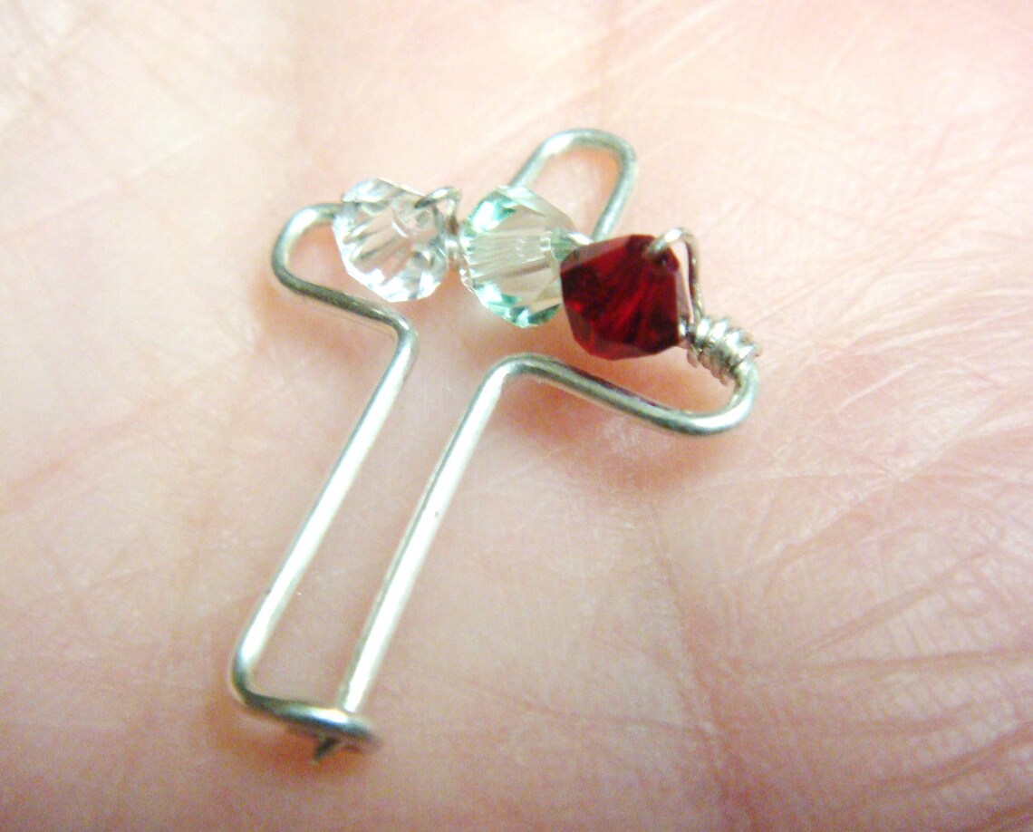 Cross Lapel Pin Cross Pin Cross Brooch in Sterling Silver - Etsy