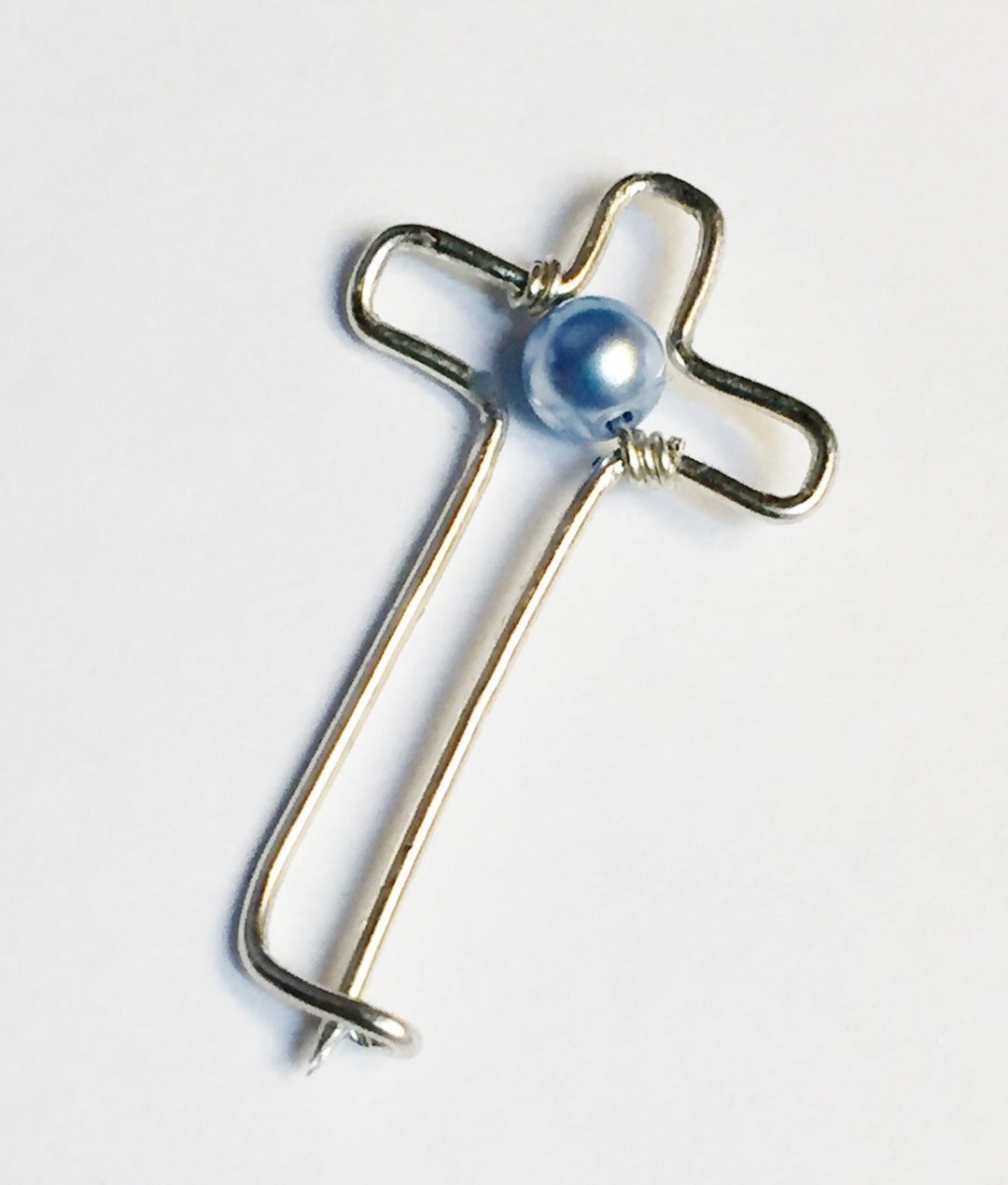 Cross Pin in Sterling Silver, Cross Lapel Pin, Birthstone Jewelry ...