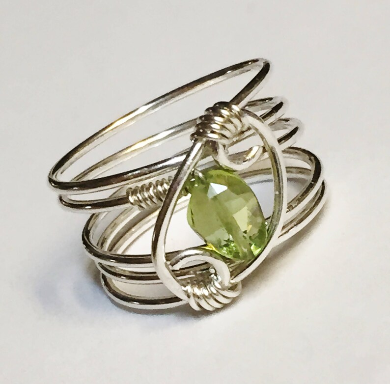Peridot Ring, August Birthstone, Peridot Jewelry, Peridot Gemstone Ring ...