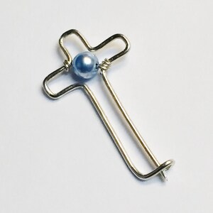 Cross Pin in Sterling Silver, Cross Lapel Pin, Birthstone Jewelry ...