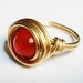 Red Ring Red Carnelian Gemstone Ring Gold Ring 14k Gold - Etsy