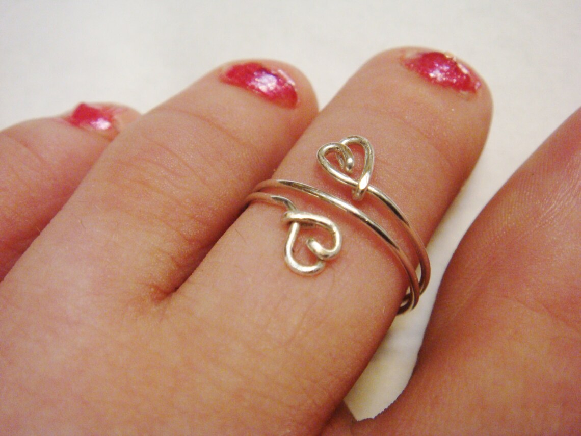 Solid Gold Toe Ring Solid Gold Ring Solid Gold Heart Toe | Etsy