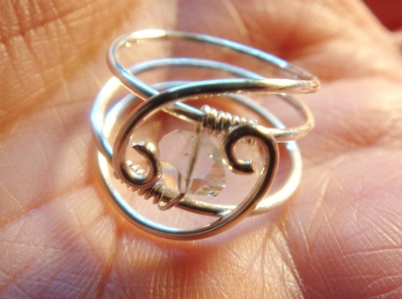 Herkimer Diamond, Herkimer Diamond Ring, Sterling Silver Ring, Silver ...