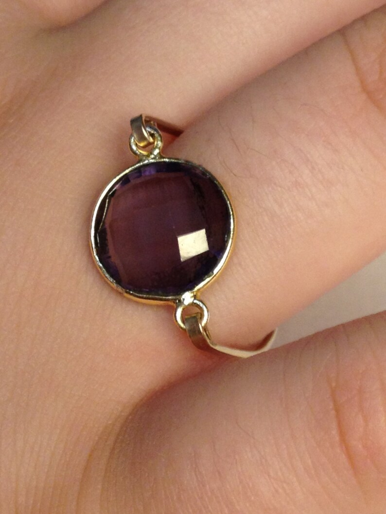 Amethyst Ring Amethyst Gemstone Ring February Birthstone - Etsy