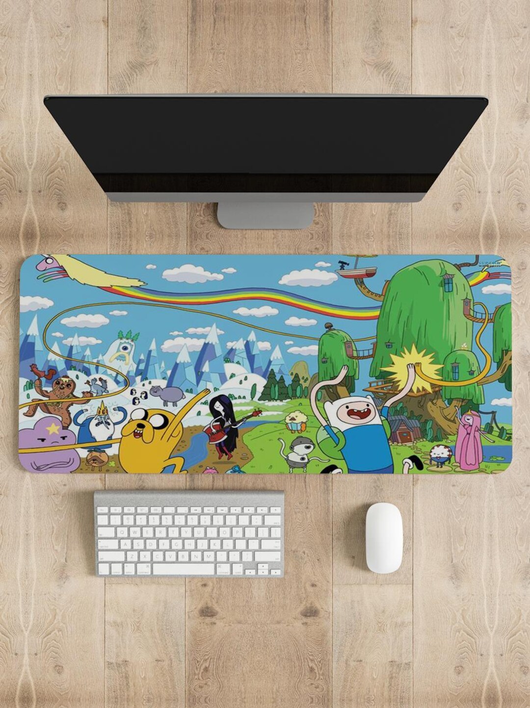 Adventure Time Mouse Pad: Personalized Gaming Desk Mat - Etsy