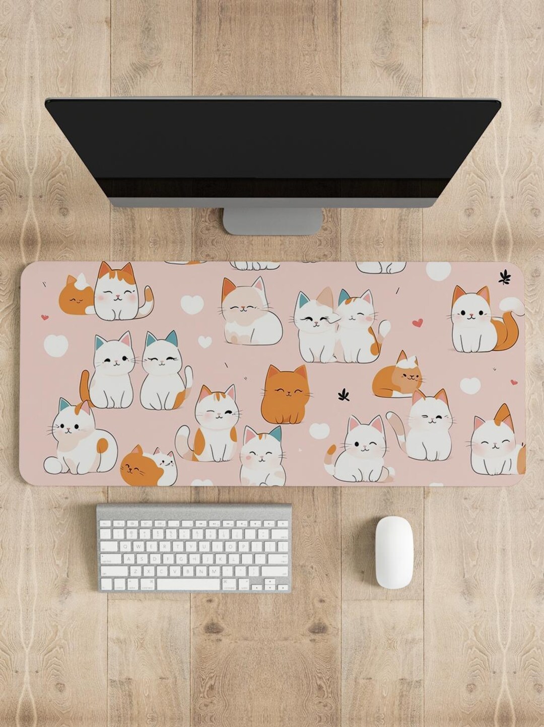Kawaii Cat Mouse Pad | Different Sizes Personalized Printing | Gaming ...